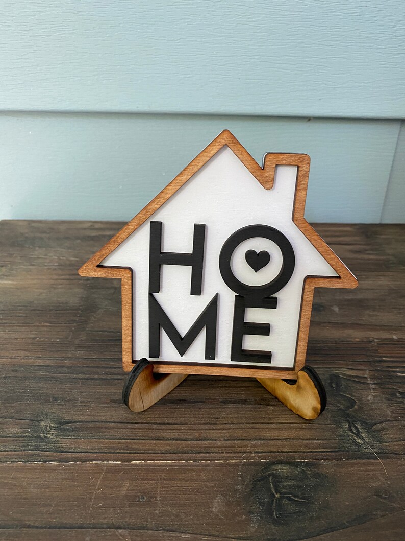 Home Collection Mini Signs Rustic Farmhouse Tier Tray - Etsy