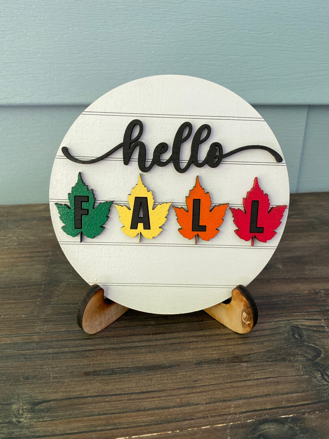 ALL FOUR Hello seasons Mini Round Shiplap Signs Spring - Etsy