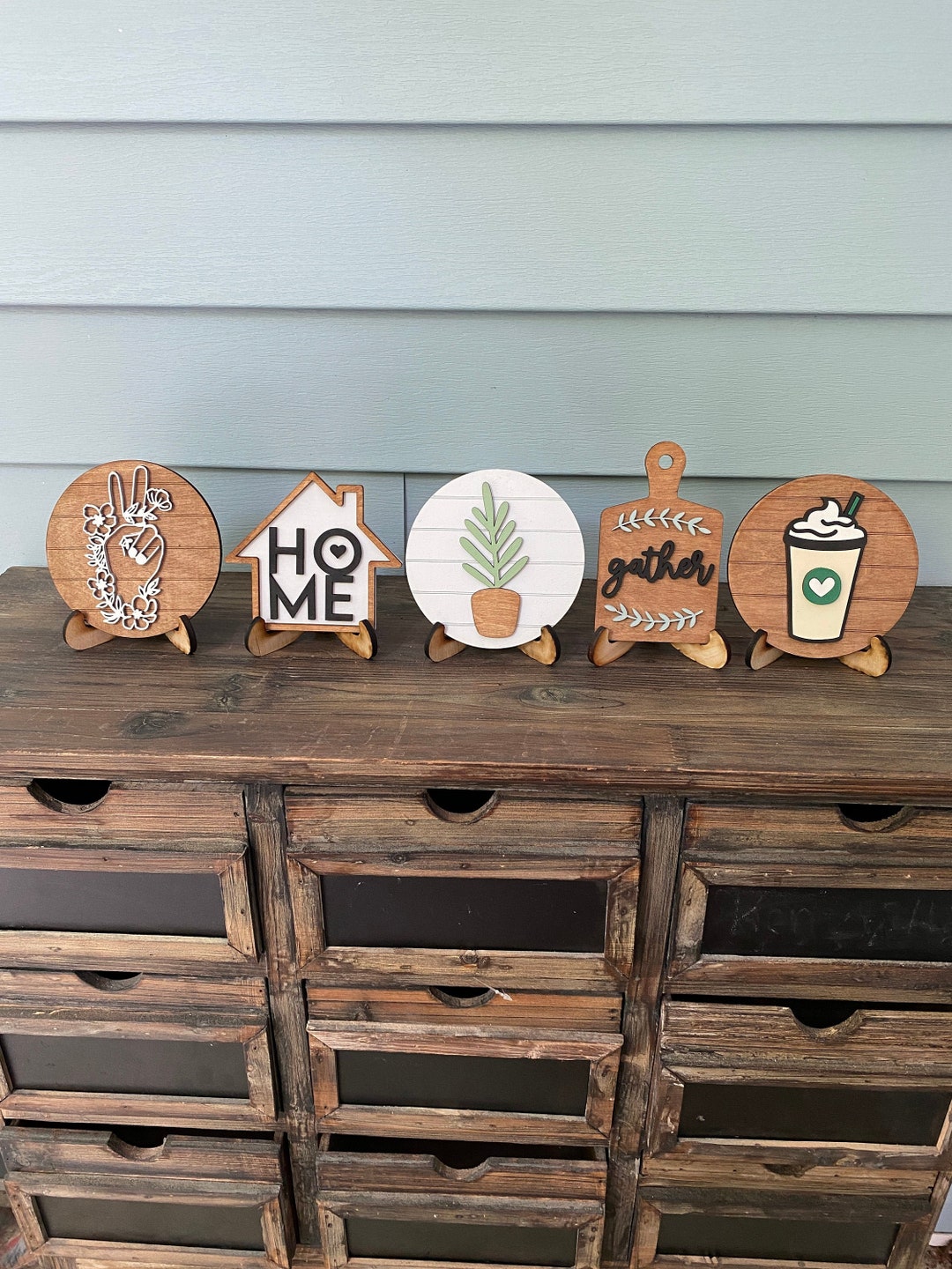 Home Collection Mini Signs | Rustic | Farmhouse | Tier Tray Decor | 3D ...