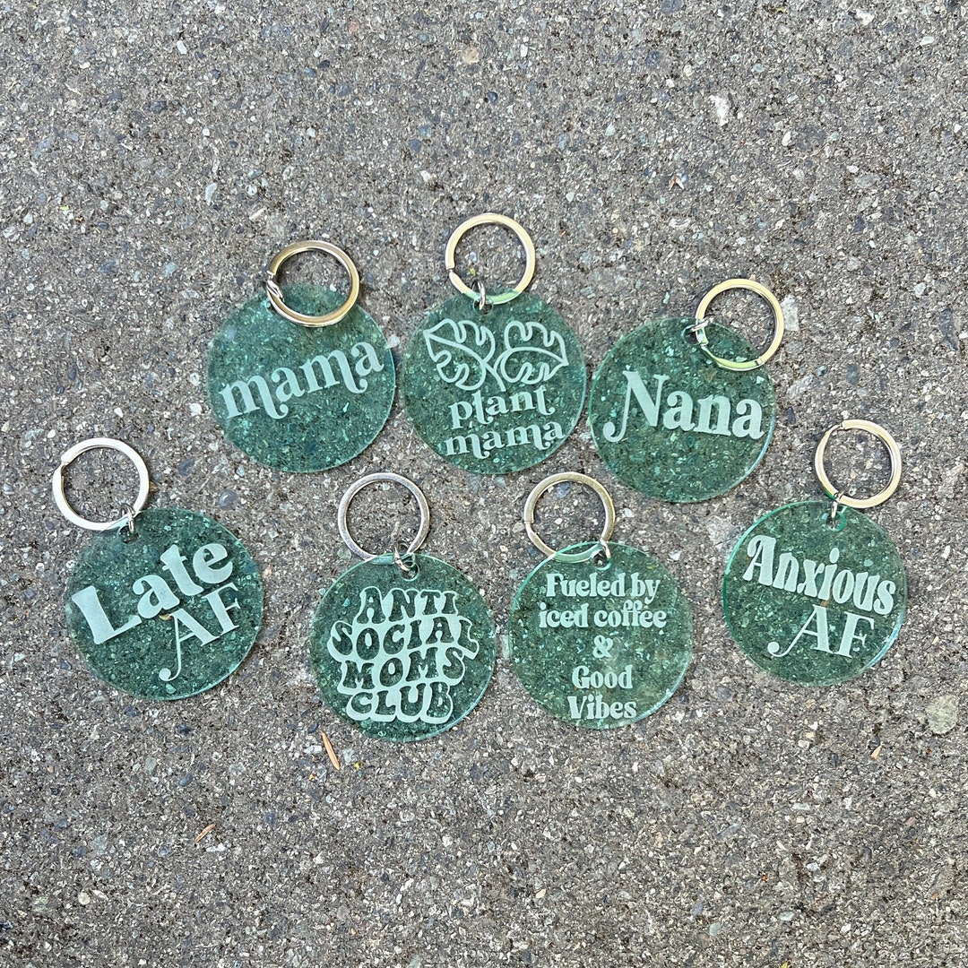 Fun Round Keychain | Circle Keychain | Retro Keychain | Unique Gift ...