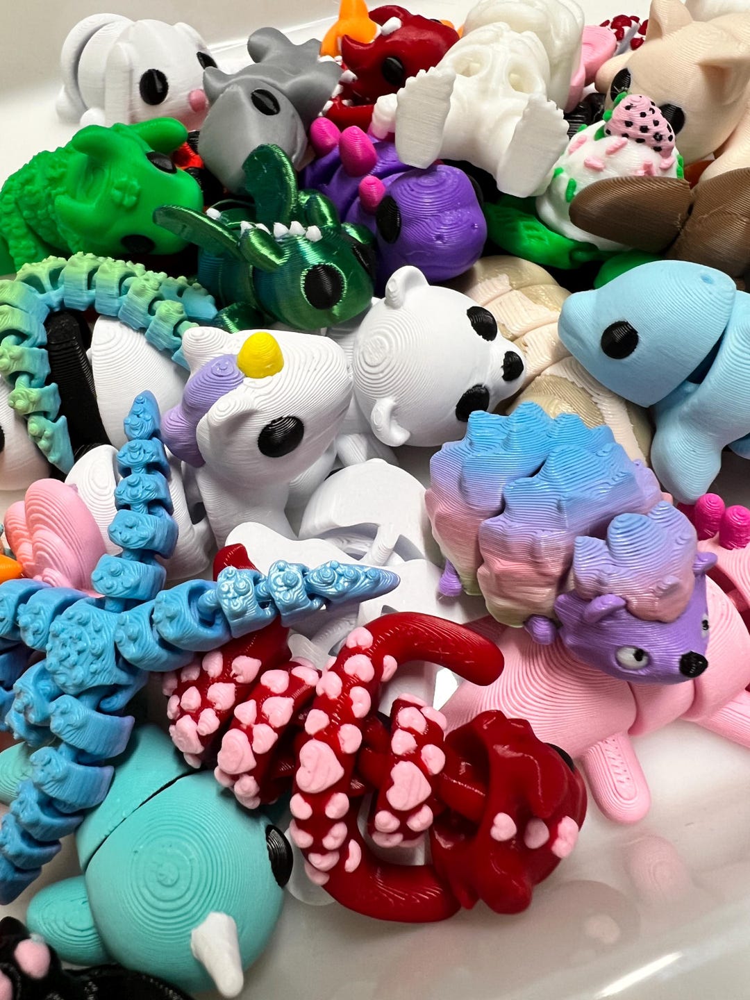 3D Articulated Fidget Toy Set 2: PLA Baby Animals, Desk Pets - Etsy