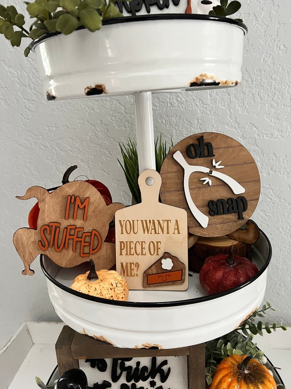 Thanksgiving Mini Round Shiplap Signs Rustic Farmhouse - Etsy