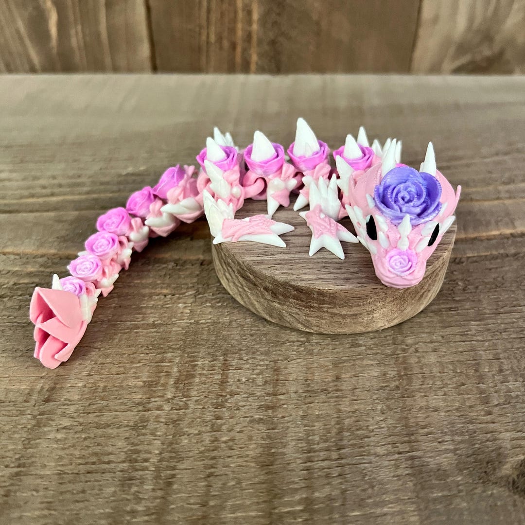 Baby Rose Dragon | Rose Dragon 3D Printed Articulated Fidget Toy ...
