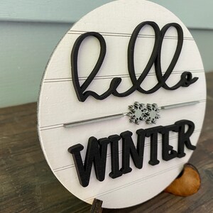 Hello *season* Mini Round Shiplap Signs | Spring| Summer| Fall | Winter ...