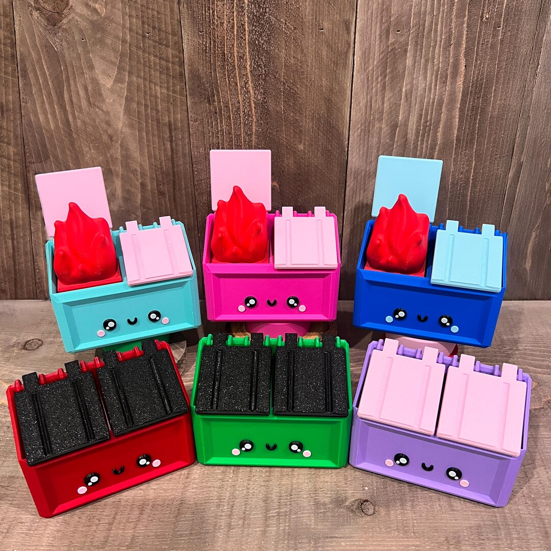 Dumpster Fire Desk Accessory- Articulated | Decor | Funny Gift | 3D ...