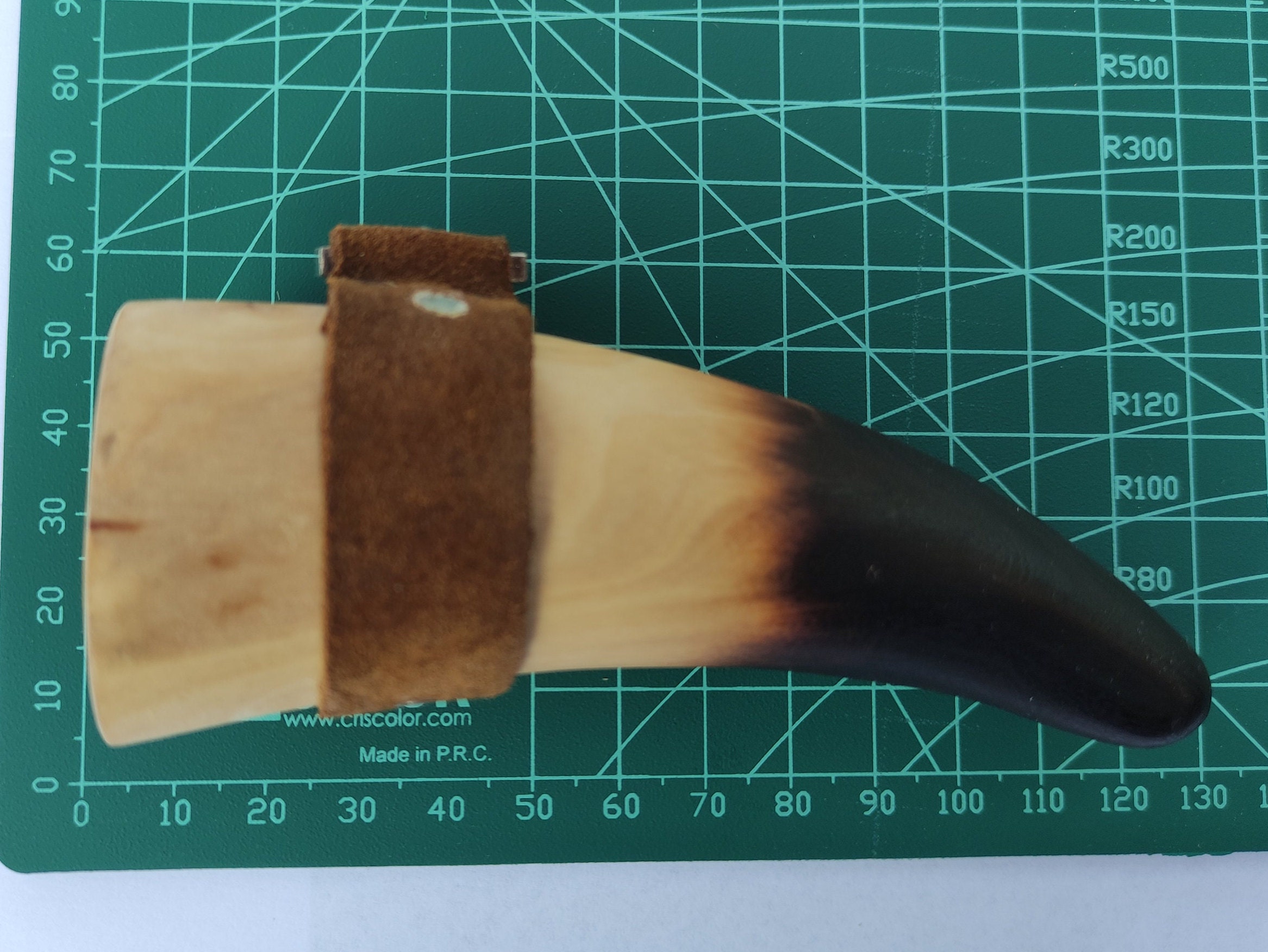 Viking Horn Smoking Pipe. Pocket Smoking Pipe. Olive Wood and Leather ...