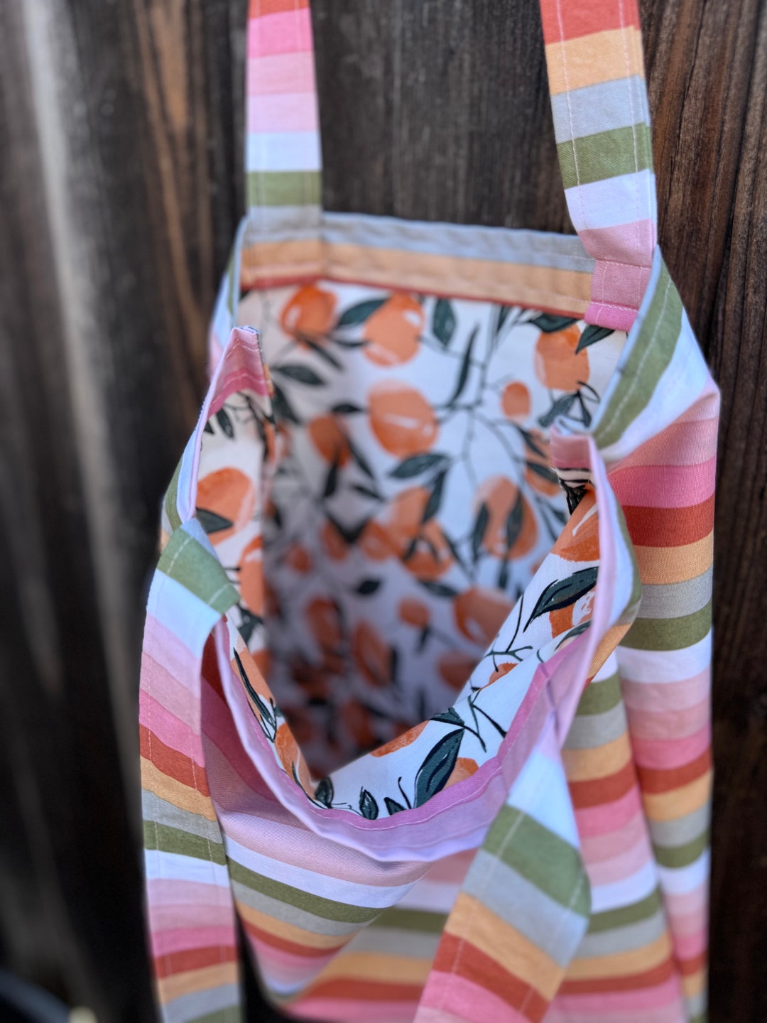 Reversible Tote Bag / Cute Tote Bag / Market Tote / Reversible Bag ...