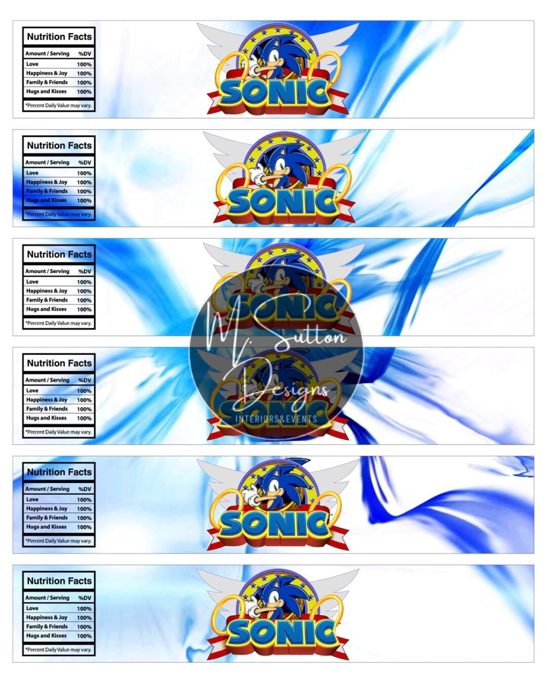 SONIC Water Bottle Label |DIGITAL DOWNLOAD - Etsy