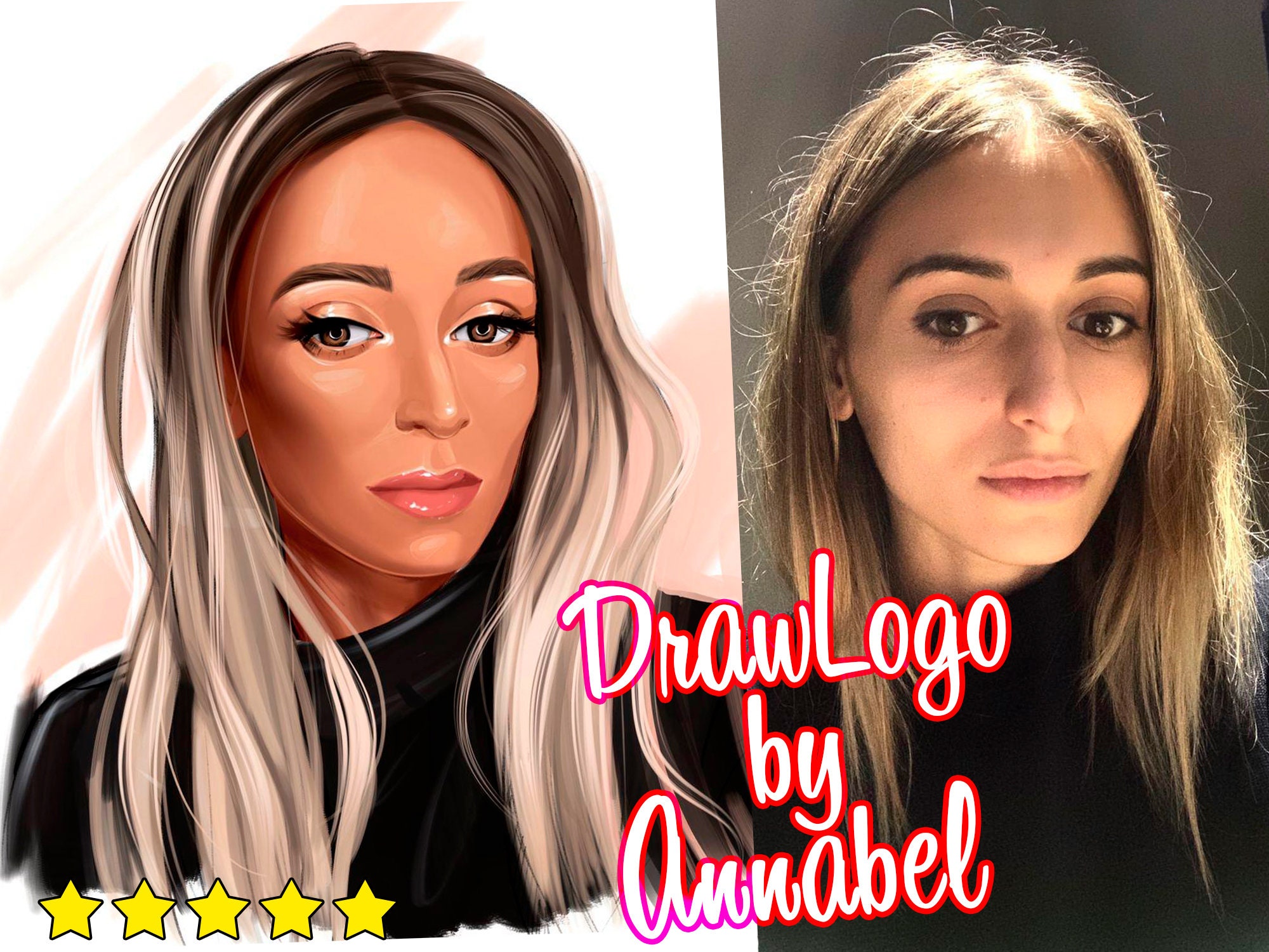 Portrait Logo Custom Portrait From Photo Business Logo | Etsy