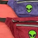 Kynd Bags "green Alien" Fanny Pack Rollerskate Skate Waist Bag Cross Body Bum Bag Corduroy - Etsy