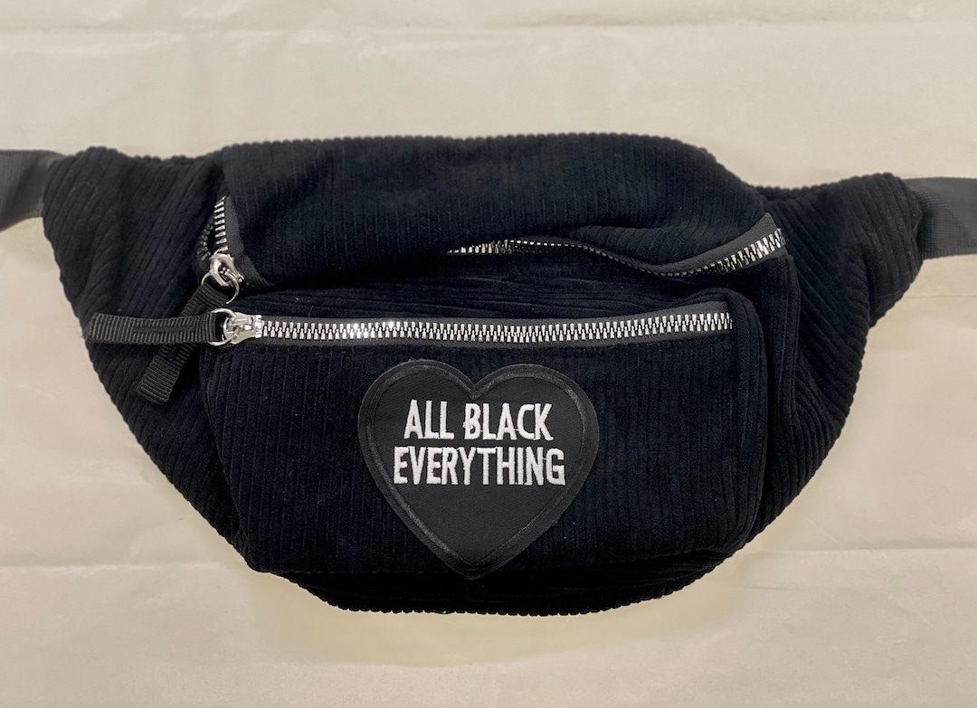 Kynd Bags Midnight Black "all Black Everything Heart" Fanny Pack ...