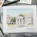 SMU Dallas Hall Watercolor Print Digital Download File for Dorm Decor ...