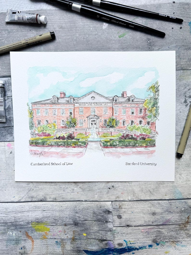 Samford University Cumberland School of Law Illustration Artwork Print ...