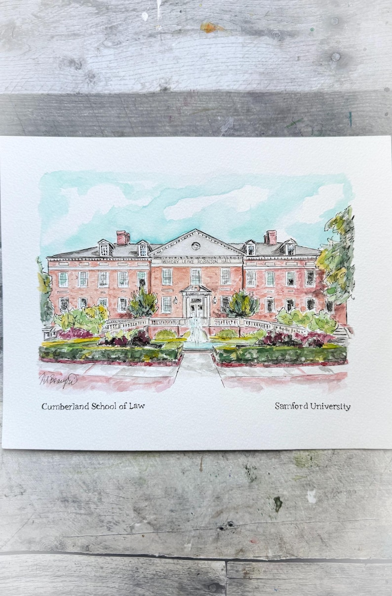 Samford University Cumberland School of Law Illustration Artwork Print ...