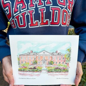 Samford University Cumberland School of Law Illustration Artwork Print ...