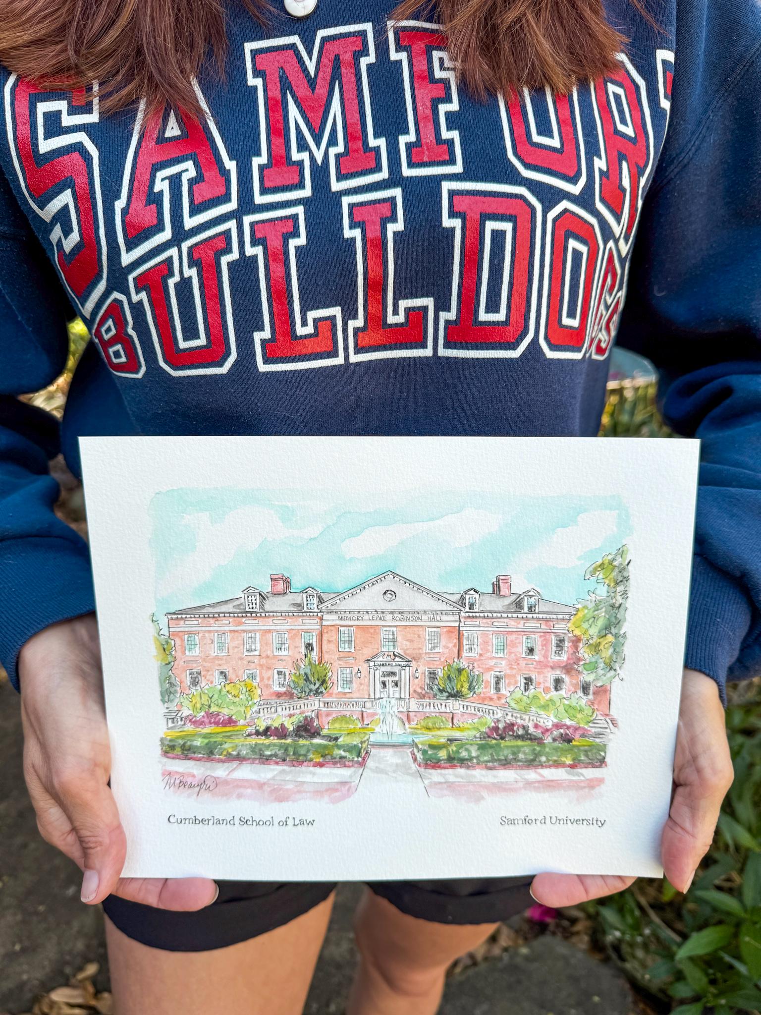 Samford University Cumberland School of Law Illustration Artwork Print ...