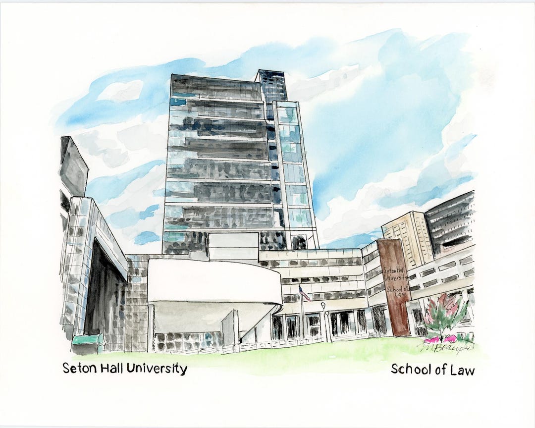 Seton Hall Law School, Seton Hall School of Law Illustration Artwork ...