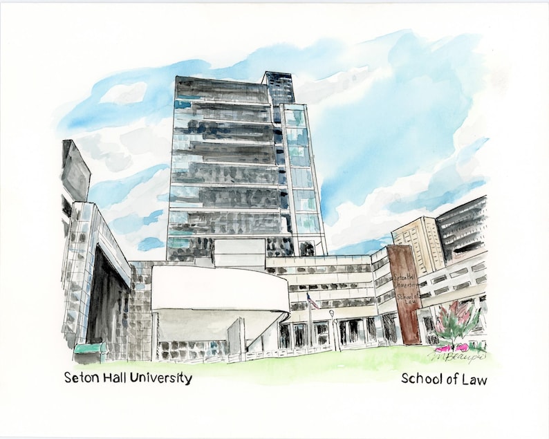 Seton Hall Law School, Seton Hall School of Law Illustration Artwork ...