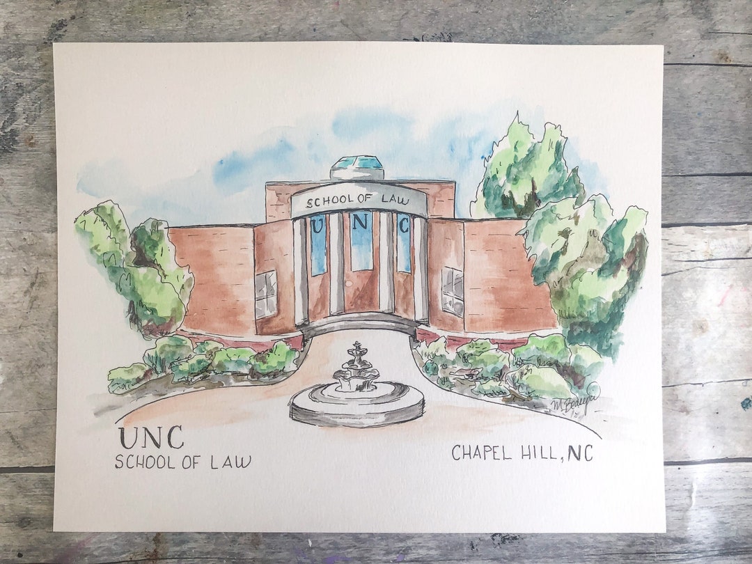 UNC School of Law Artwork Print, Graduation Gift - Etsy