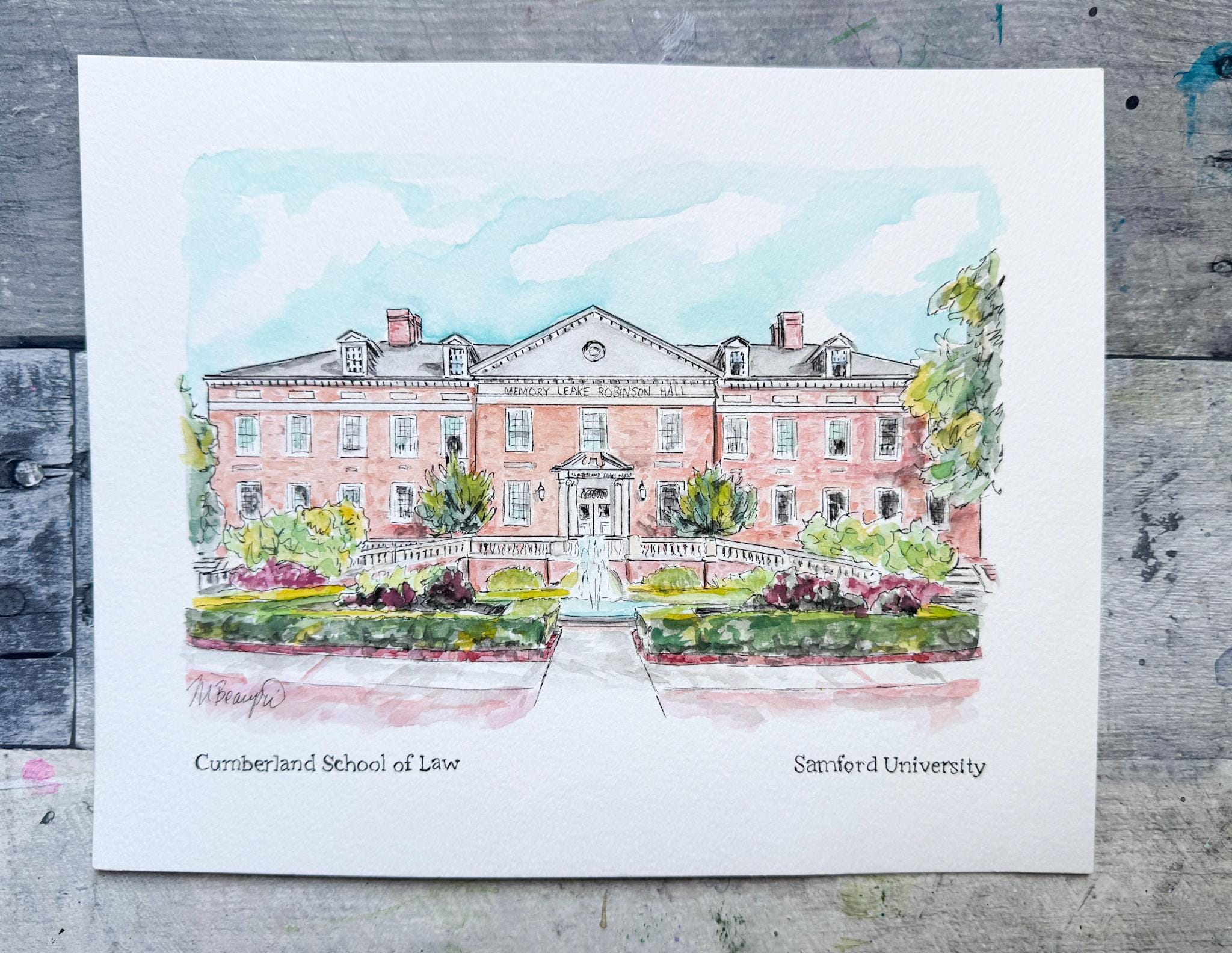 Samford University Cumberland School of Law Illustration Artwork Print ...