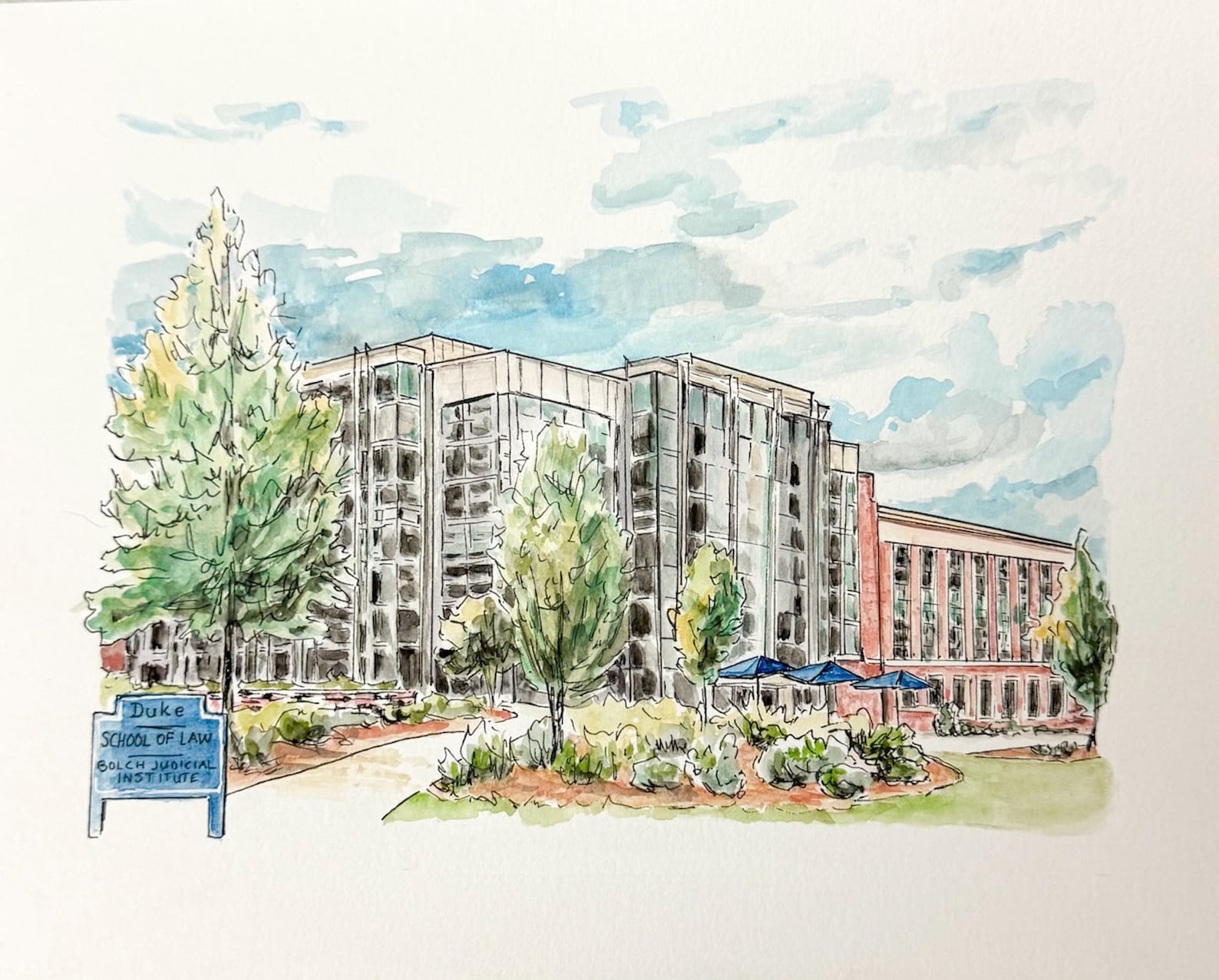 Duke School of Law Illustration Artwork Print Graduation Gift - Etsy