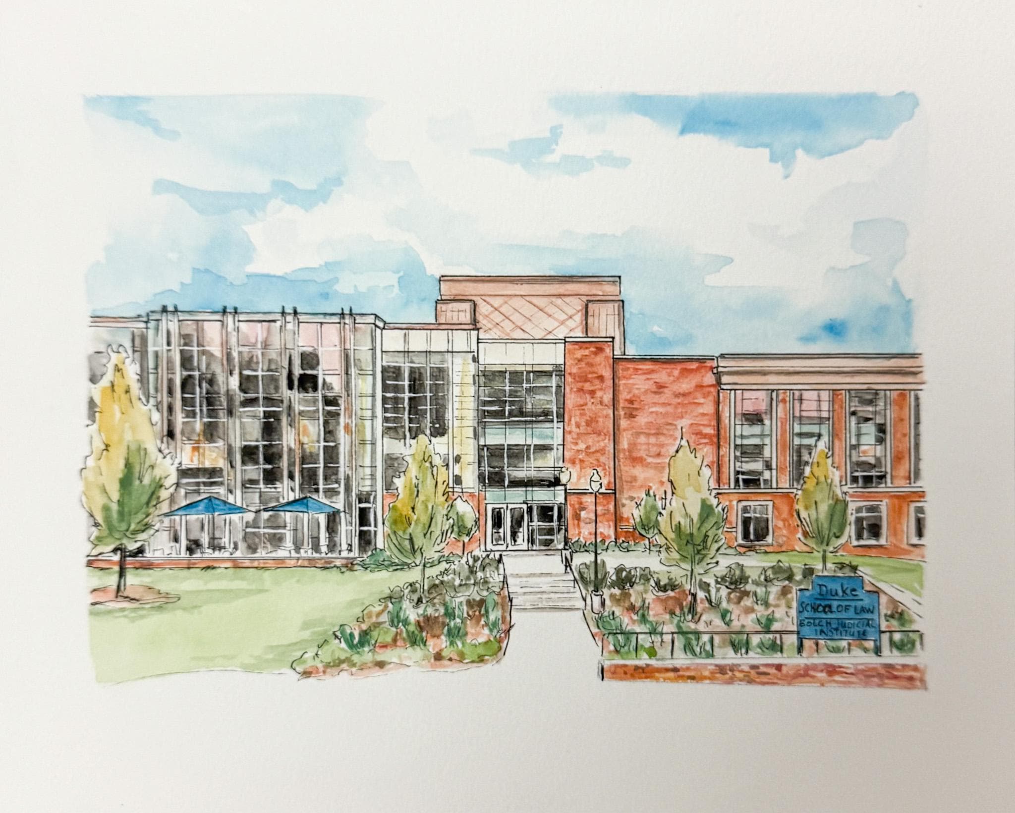 Duke School of Law Illustration Artwork Print Graduation Gift - Etsy