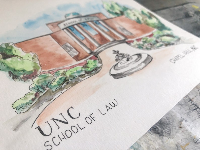 UNC School of Law Artwork Print, Graduation Gift - Etsy