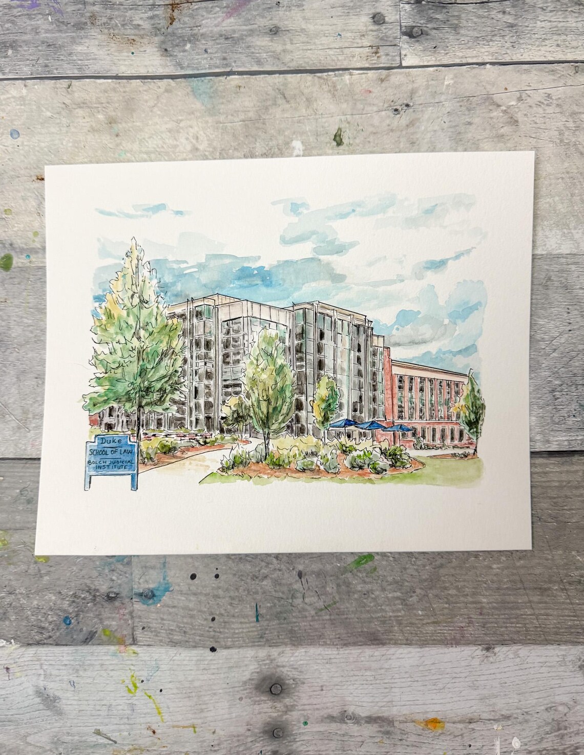 Duke School of Law Illustration Artwork Print Graduation Gift - Etsy