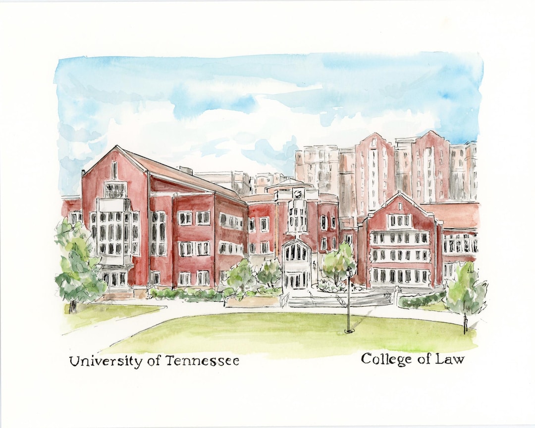 University of Tennessee Law School Illustration Artwork Print ...