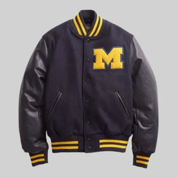 Michigan Varsity Jacket - Etsy