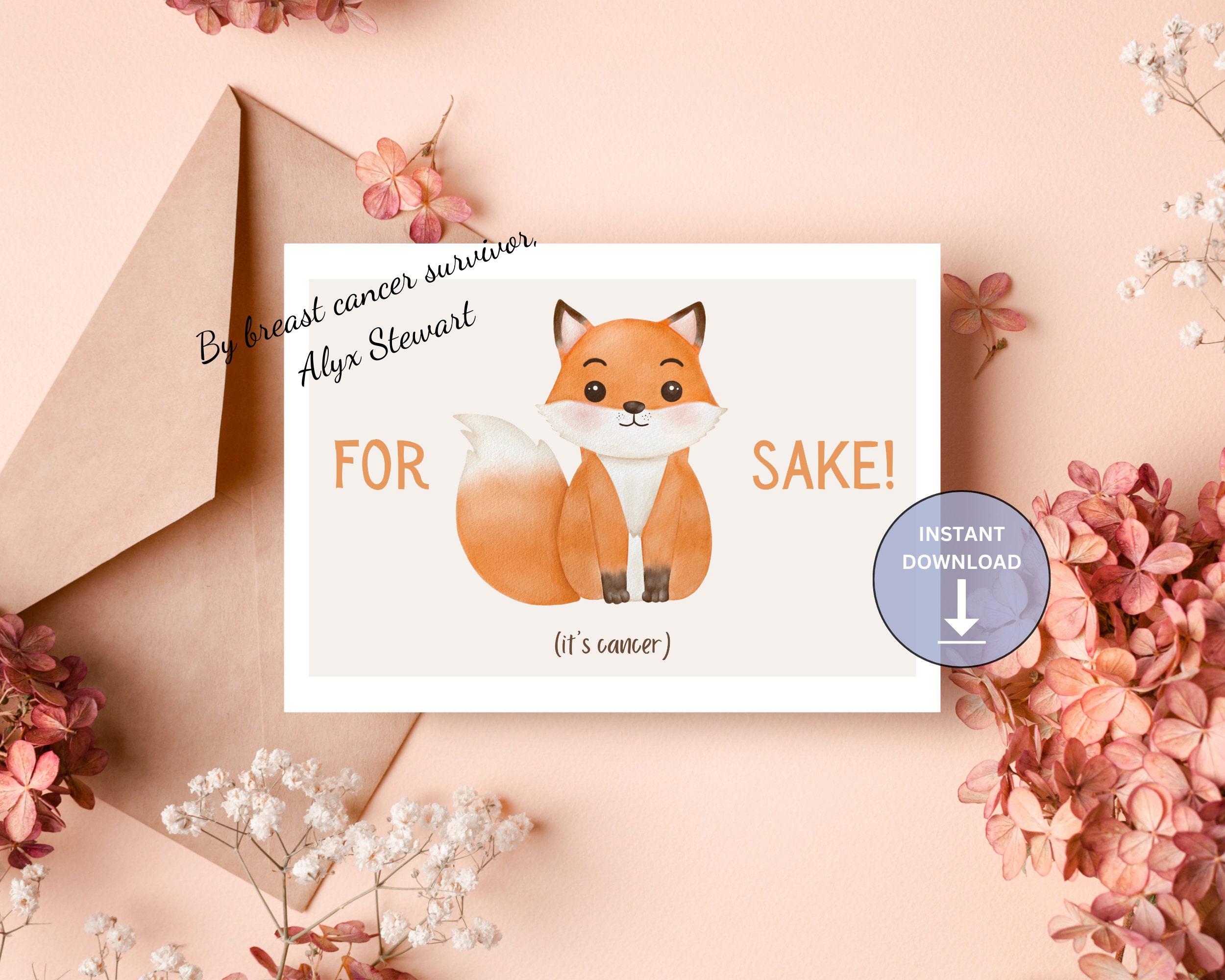 Chemo Empathy Card Printable for Fox Sake Cancer Humour Fighter ...