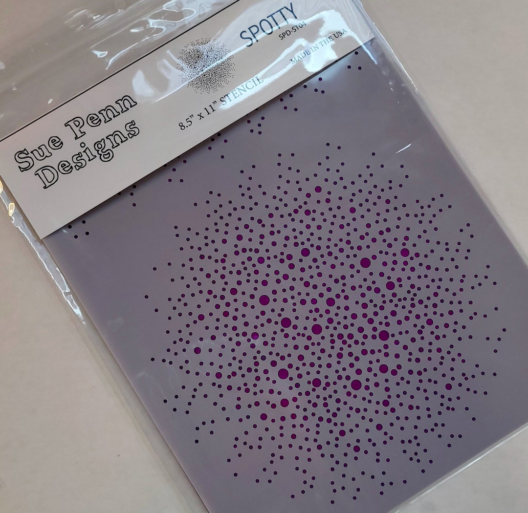 Spotty Stencil #104 by Sue Penn - Etsy