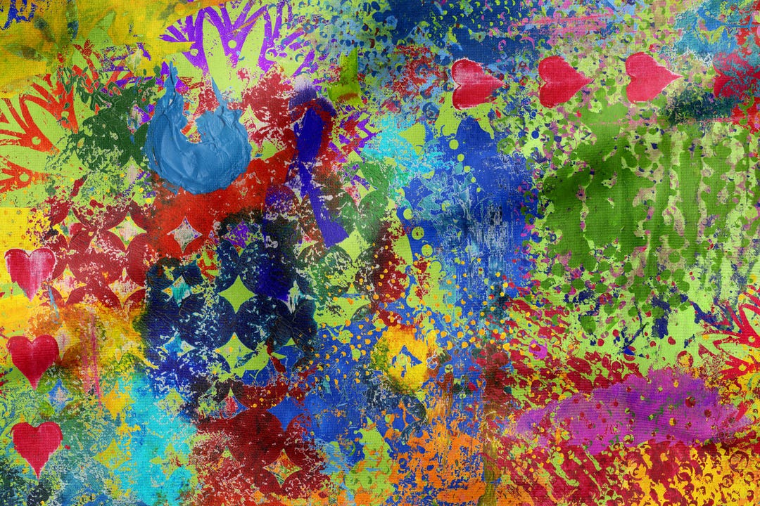 108" Paint Splatters Wide Back Quilting Fabric From Skylights by Sue ...