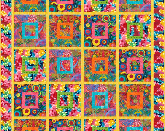 Symphony of Squares Quilt Kit by Sue Penn for Freespirit Fabric 61" X ...