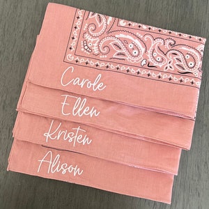 Personalized Embroidered Bandana, Western Bachelorette Party - Etsy