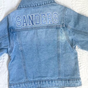 Custom Oversized Embroidered Kids Boy Denim Jacket, Personalized Jean ...