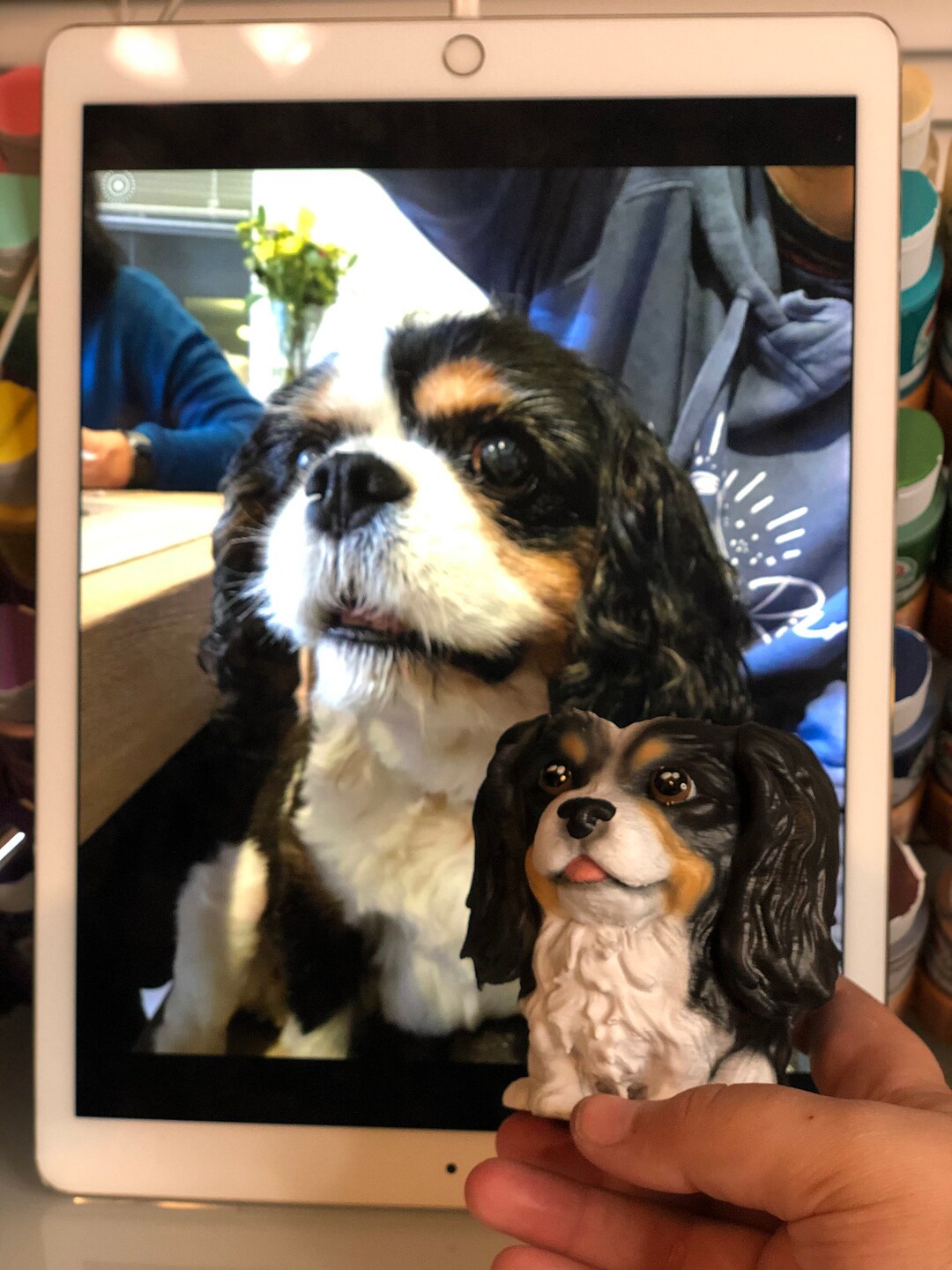 Dog Cavalier - Personalized Dog Planter, Hand Painted While Using Your ...