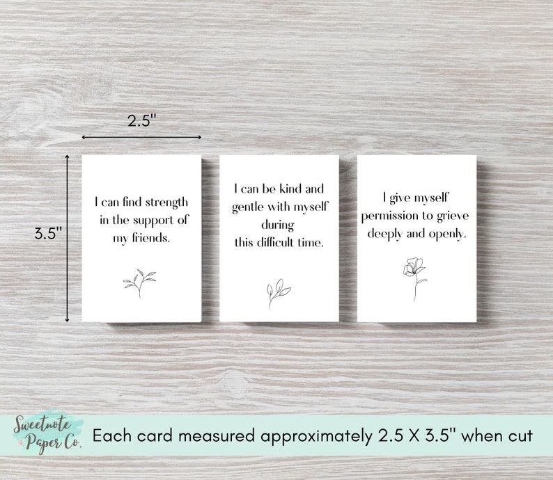 Printable Affirmation Cards for Grieving Parents Loss of Child Support ...