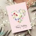 Printable Floral Heart Birthday Card, Digital Download Wild Flowers ...