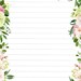 Printable Lined Unlined Flowers A4 Note Page, Flower Note Page, Digital ...