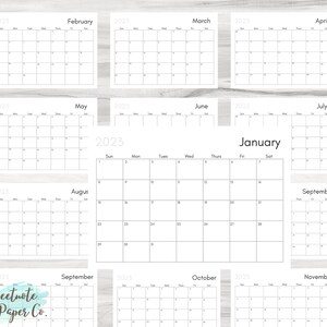 2023 Minimalism Printable Calendar, Printable 2023 Minimalism Monthly ...