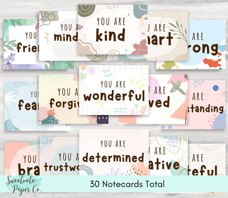 Printable Positive Affirmation Cards for Kids - Etsy