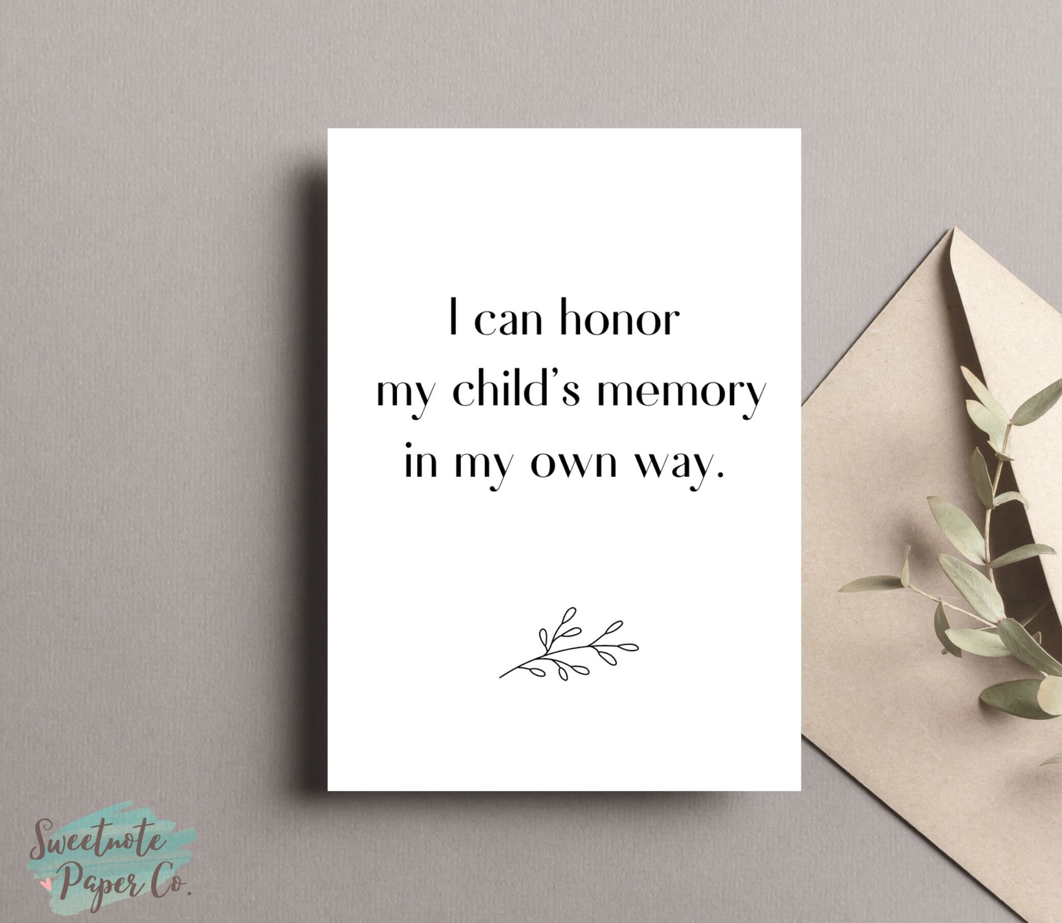 Printable Affirmation Cards for Grieving Parents | Loss of Child ...