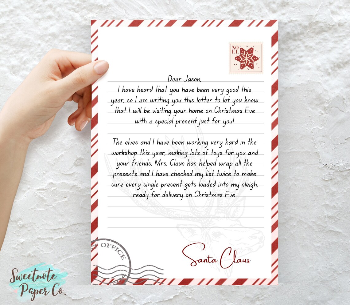 Printable Christmas Stationery Letter Paper Digital Download - Etsy