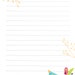 Printable Whimsical Notebook Pages, Printable Note Page, Digital Lined ...