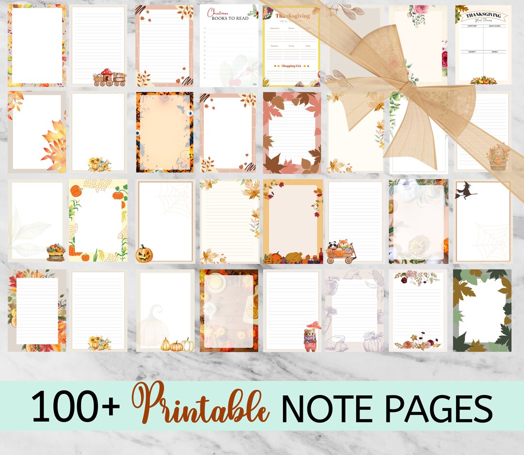 Printable Stationery Fall Autumn | Instant Download Writing Letter ...