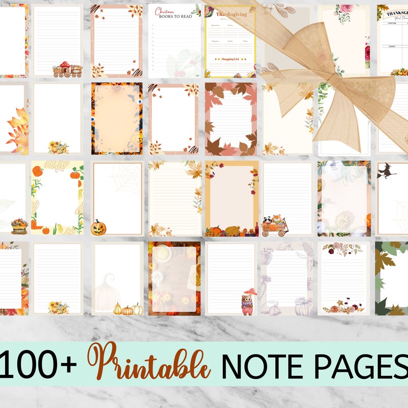 Fall Printable Stationery - Etsy