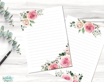 Printable Christmas Lined Unlined Note Page, Christmas Note Page ...