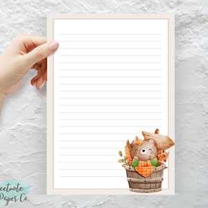 Printable Stationery Fall Autumn | Instant Download Writing Letter ...