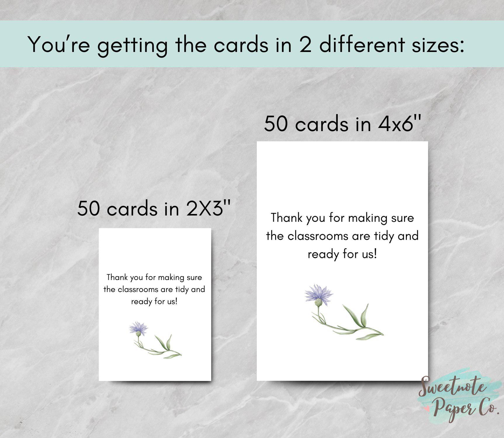 Printable School-staff Thank You Cards | Appreciation Cards for School ...
